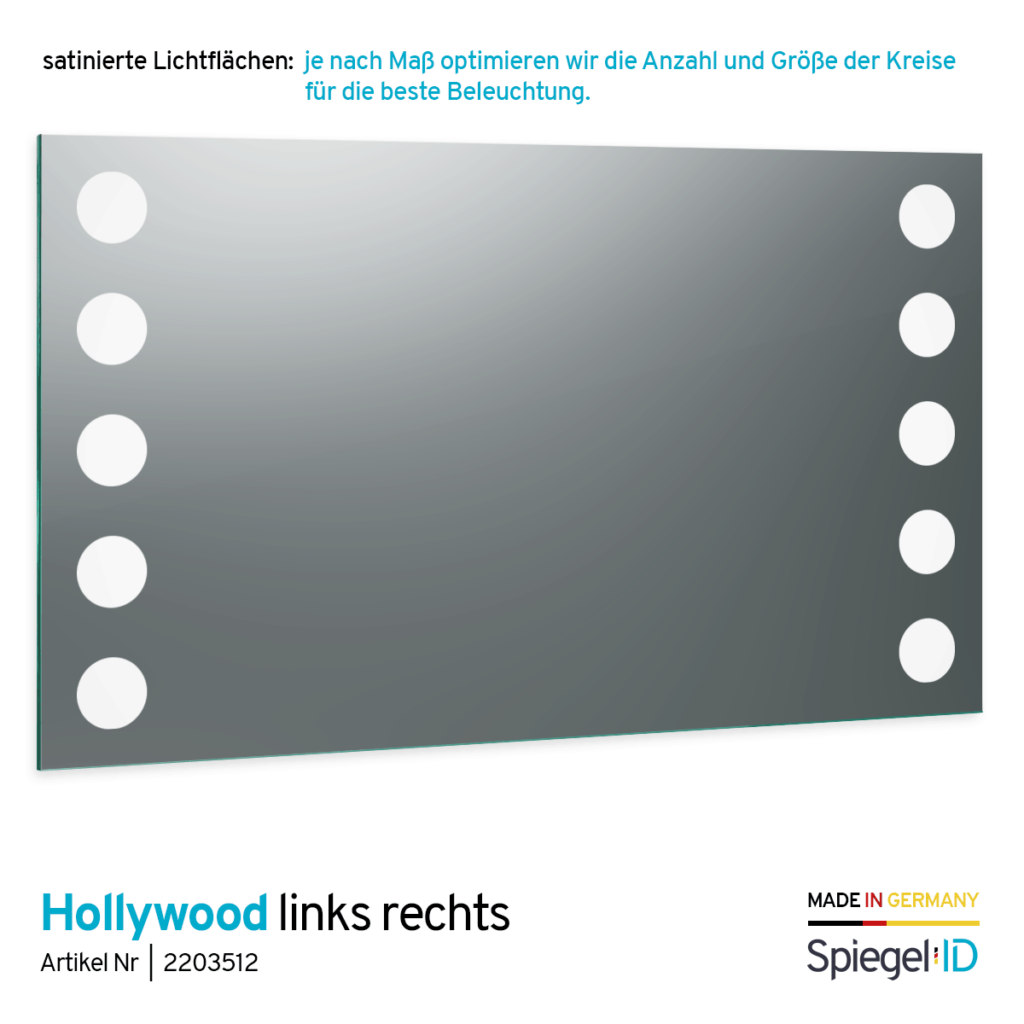 Hollywood Spiegel mit LED Beleuchtung | Spiegelando
