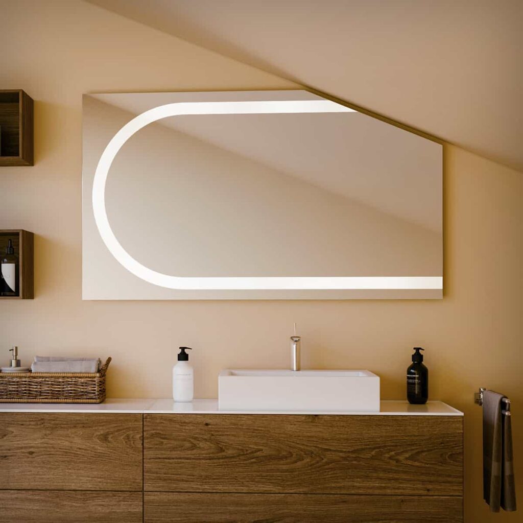 LED Spiegel beleuchtet für Dachschräge - Ulevia - Spiegelando