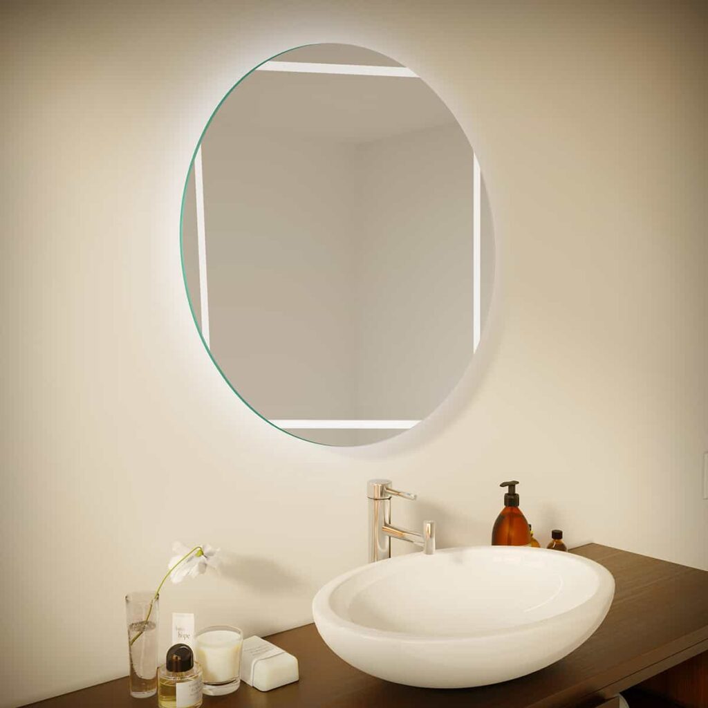 runder Spiegel beleuchtet nach Maß - Modena Dia rundherum - Spiegelando